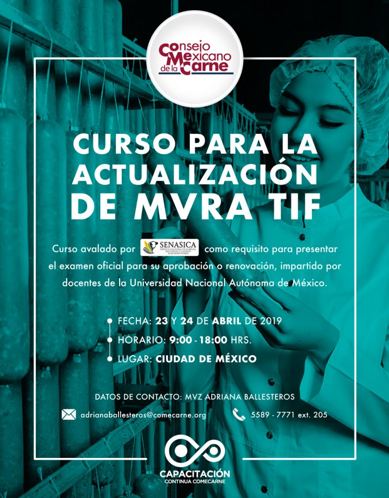 Curso para la actualización de MVRA TIF – Consejo Mexicano de la Carne